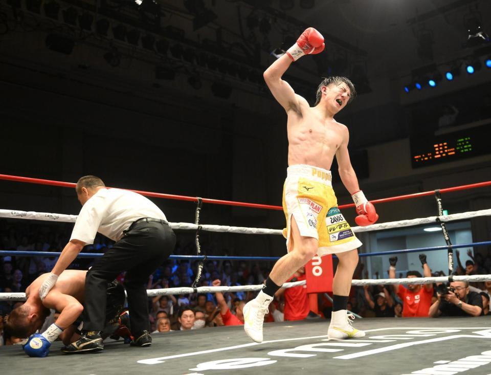 井上尚弥のいとこ 井上浩樹がTKO勝ちでWBOアジアパシフィック王者に返り咲き「ベルトめちゃくちゃ重い」/ファイト/デイリースポーツ online